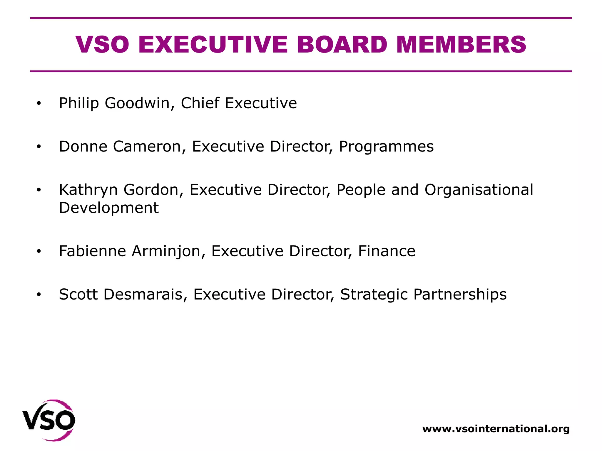 Your questions answered by VSO's Executive Board | PPTX