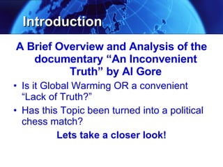 Inconvienient Truth Presentation | PPT