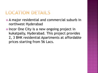 Incor one city | PPTX | Industrial Property | Real Estate