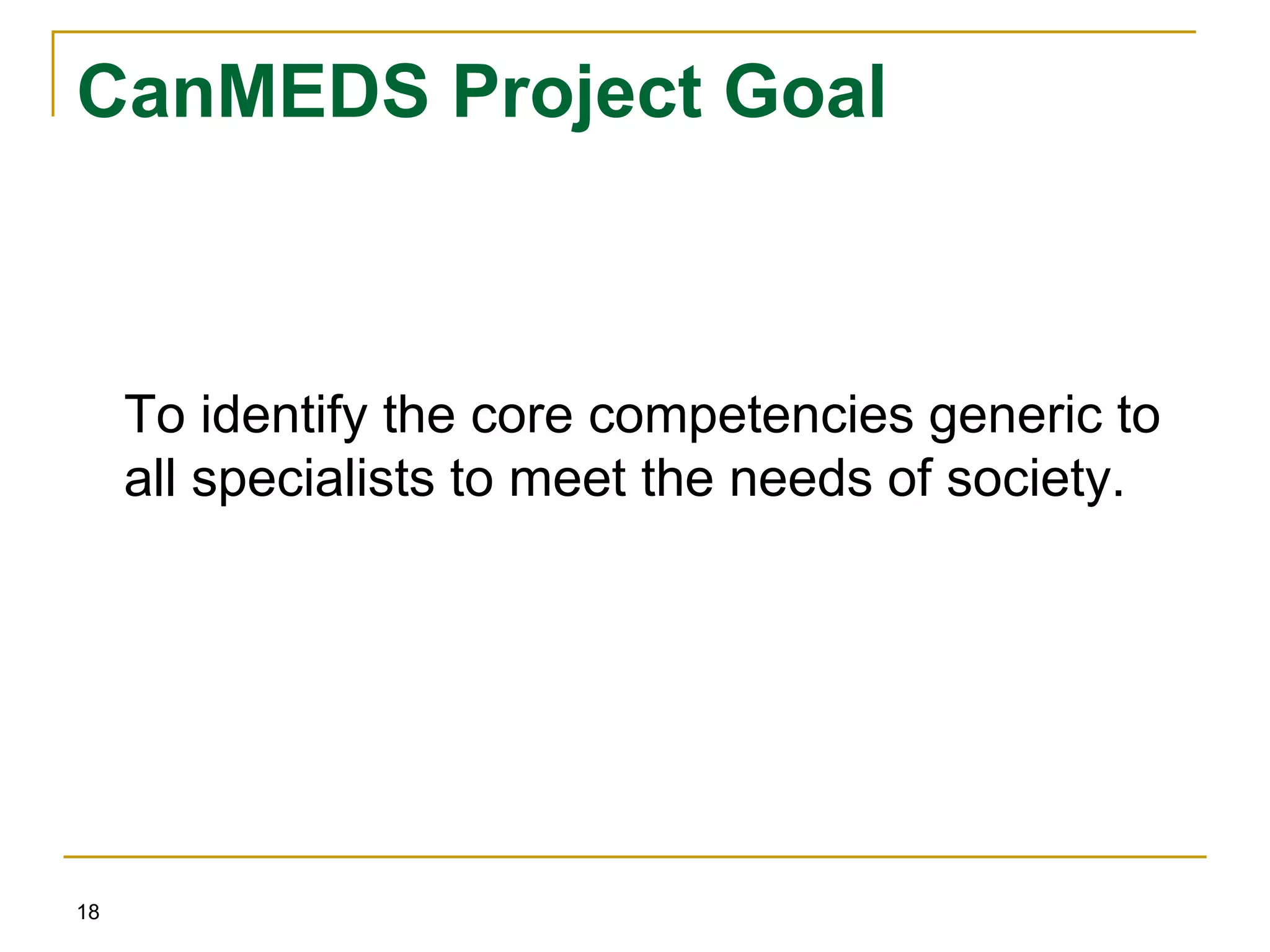 Incorporating CanMEDS in Residency Training Final 1 | PPTX