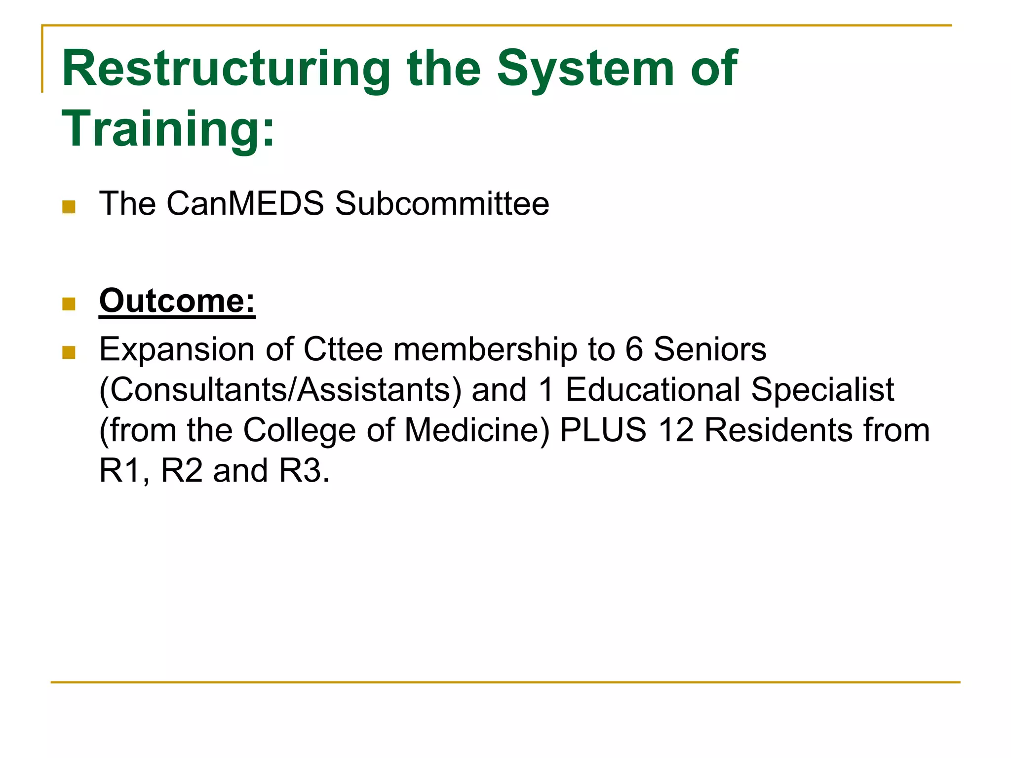 Incorporating CanMEDS in Residency Training Final 1 | PPTX | Healthcare ...