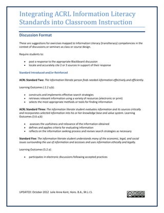 Incorporating Information Fluency into Classroom Instruction | PDF