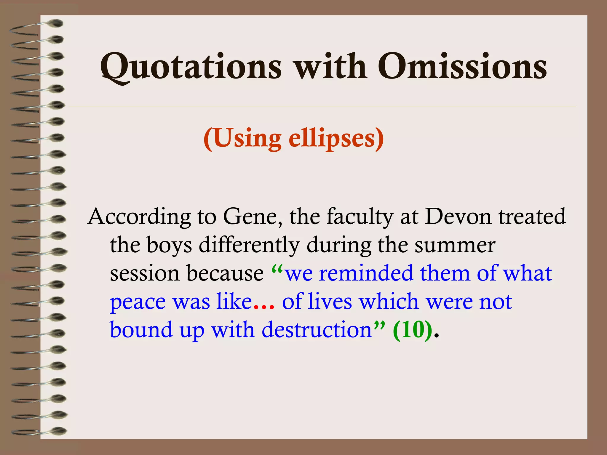 Incorporating Quotes | PPT