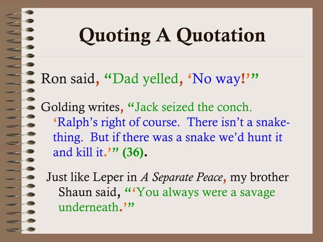 Incorporating Quotes | PPT