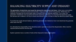 Incorporating renewable energy in electricity grids | PPTX