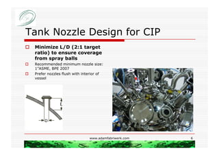 Incorporating The ASME BPE Guidelines For CIP For Biopharma Equipments ...