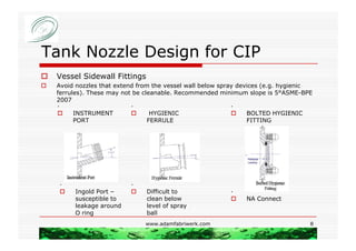 Incorporating The ASME BPE Guidelines For CIP For Biopharma Equipments ...