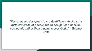 Incorporating user personas in software engineering and design ...