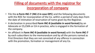 Incorporation of-companies-2013 | PPT