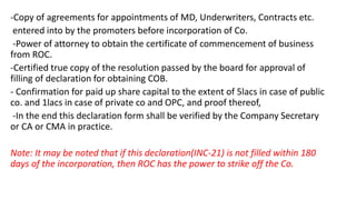 Incorporation of-companies-2013 | PPT