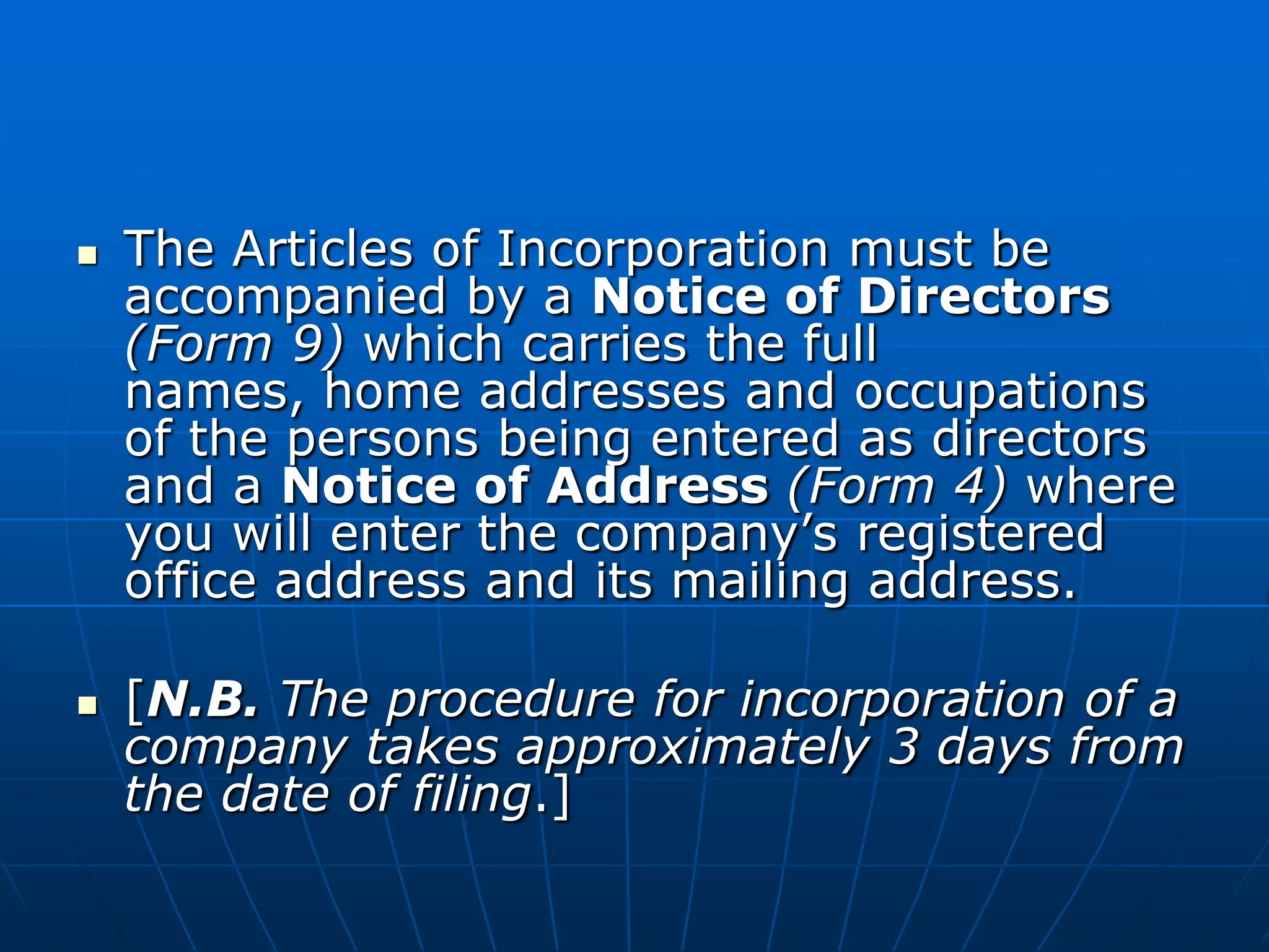 Incorporation - CAIPO Barbados | PPTX
