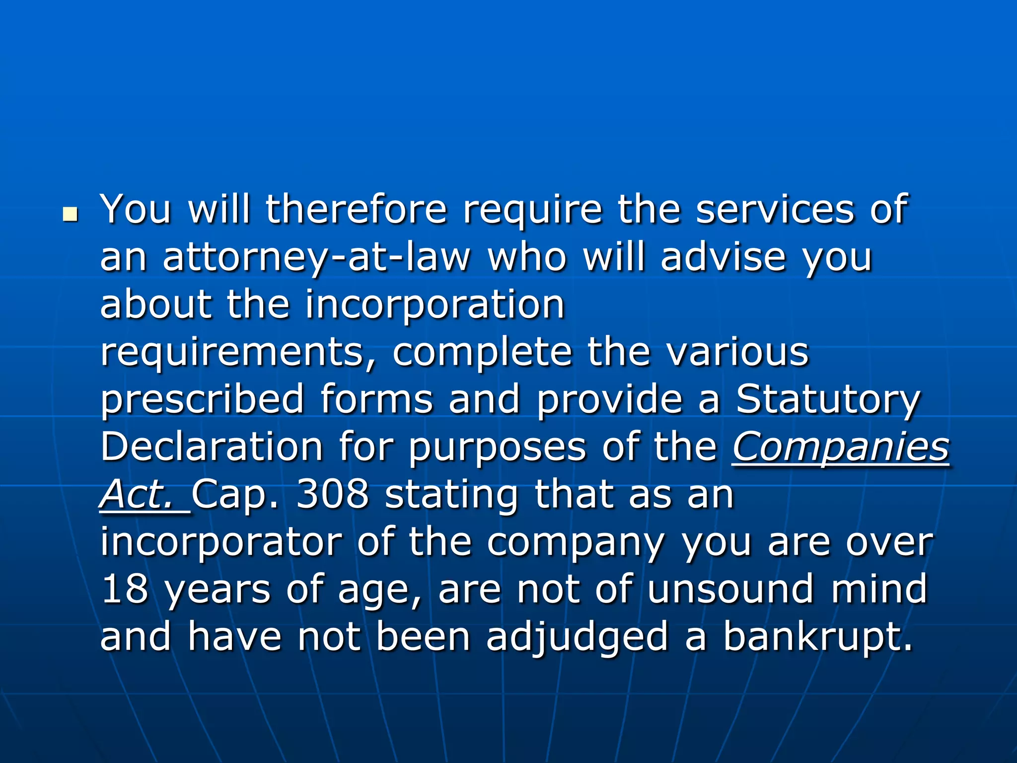 Incorporation - CAIPO Barbados | PPTX