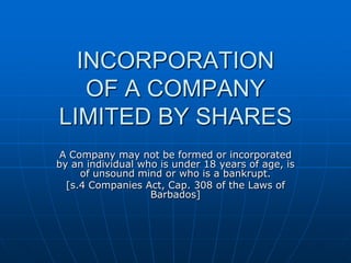 Incorporation - CAIPO Barbados | PPTX