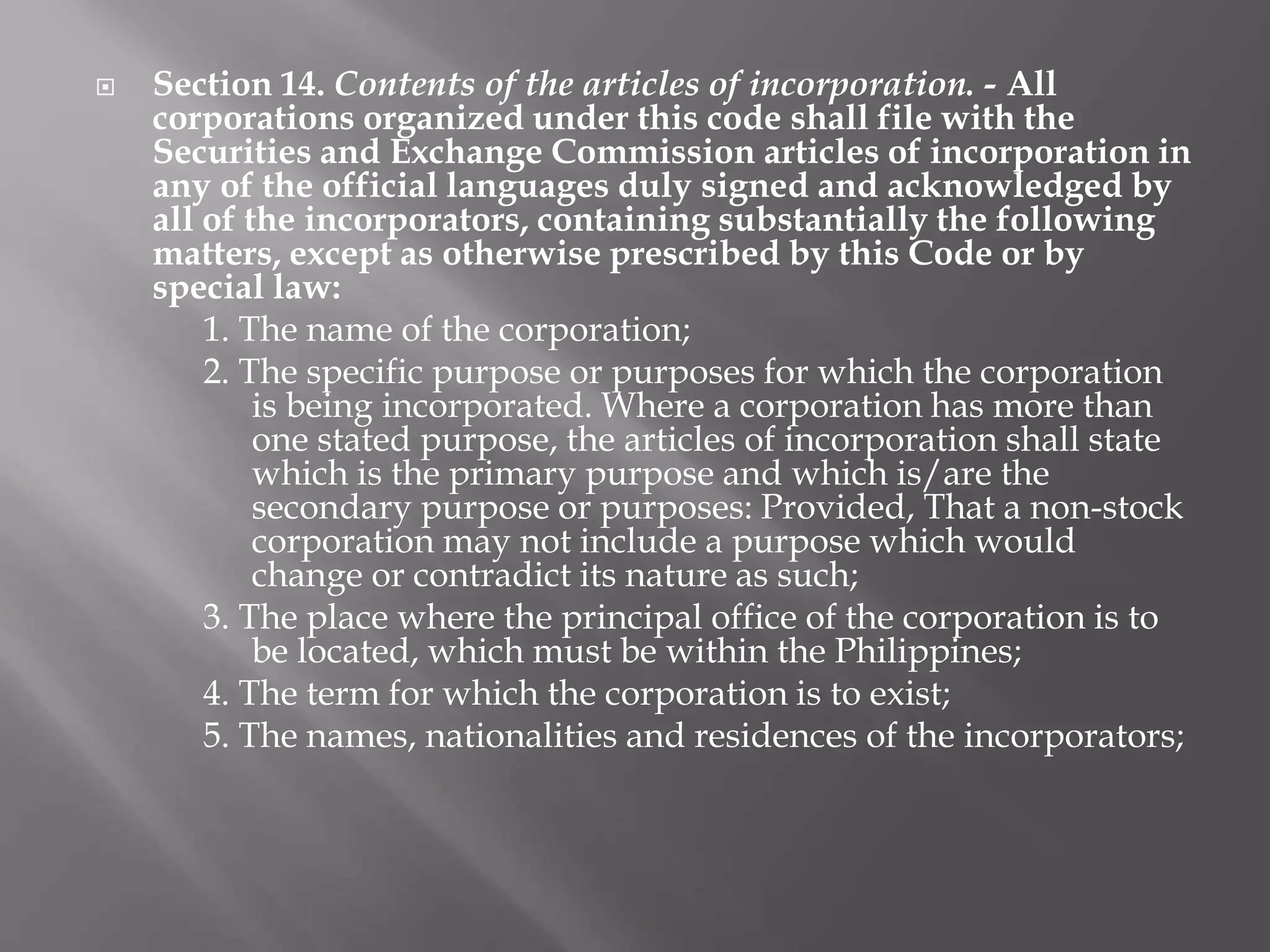 Incorporation and organization of private corporation | PPTX