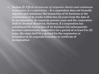 Incorporation and organization of private corporation | PPTX