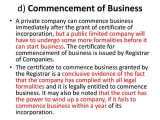 Incorporation of Companies | PPTX