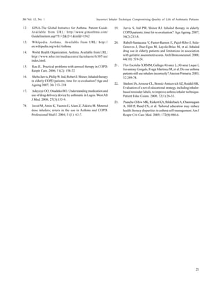 Incorrect inhaler technique compromising quality of life of astematic ...