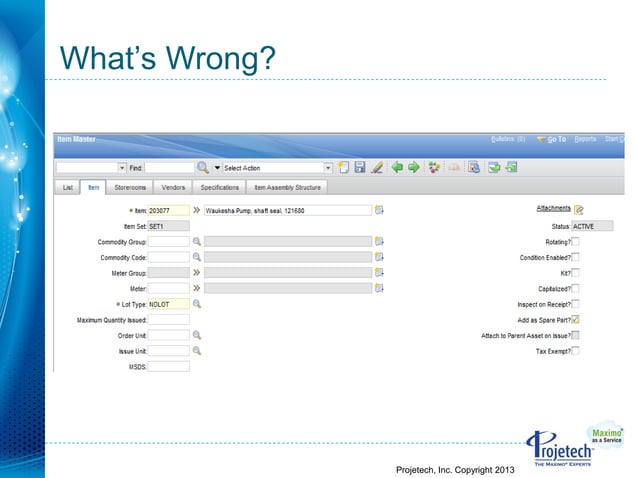 Incorrect parts descriptions for IMC | PPT
