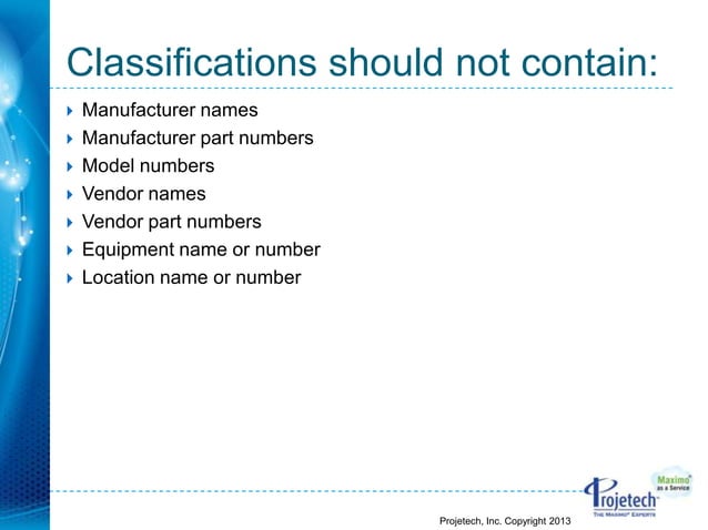Using Classifications In Maximo Focus On Item Master Pptx