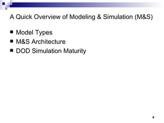 Modeling and Simulation Overview | PPT