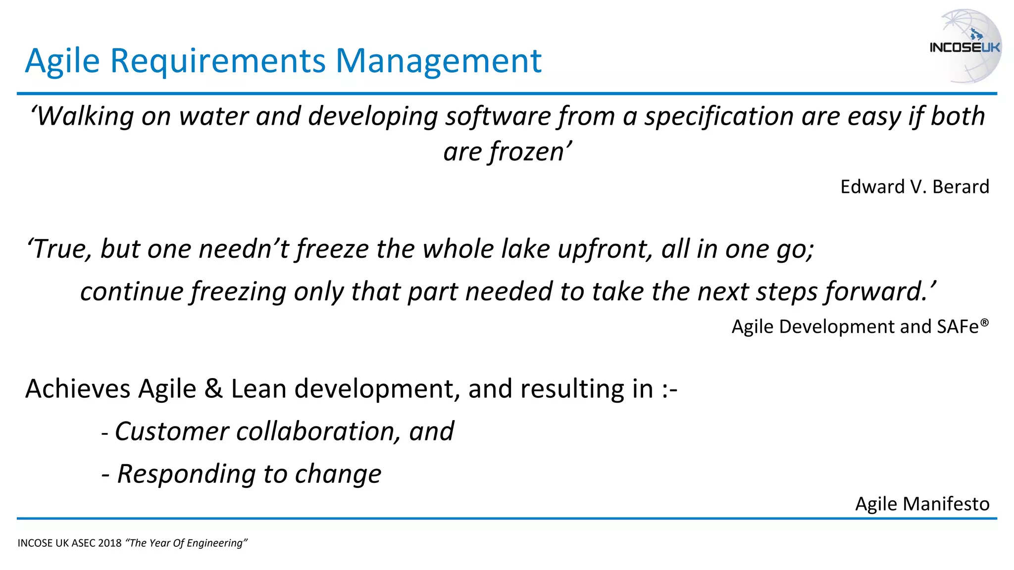 Requirements Management applied in an agile Project Environment | PDF