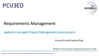 Requirements Management applied in an agile Project Environment | PDF