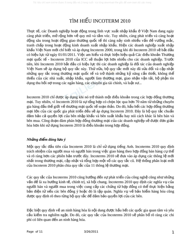 Incoterm 2010 1579 | PDF