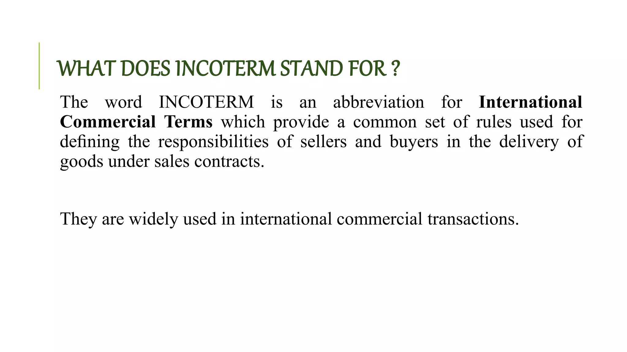 Incoterms | PPTX