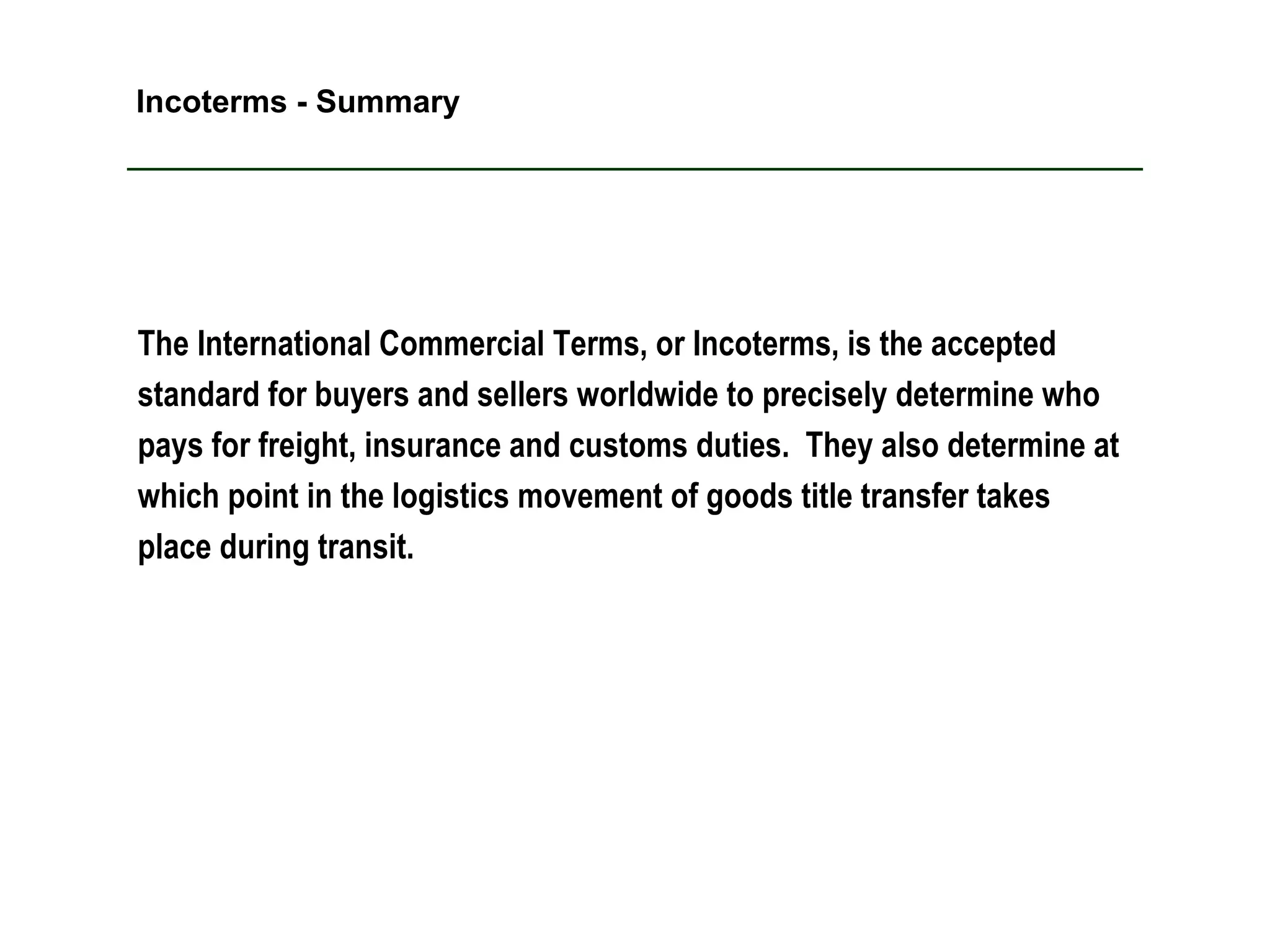 Incoterms | PPT