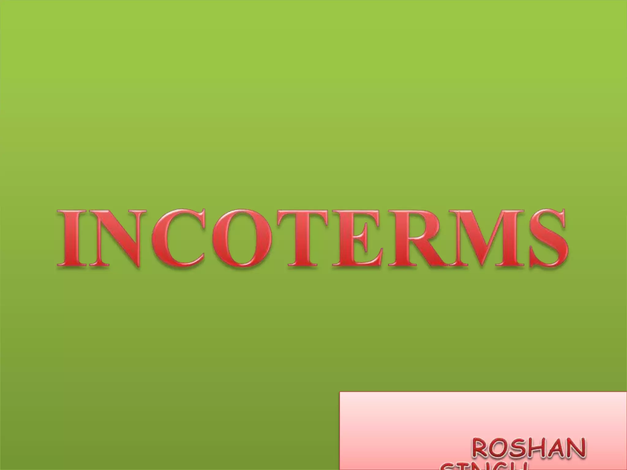 Incoterms | PPTX