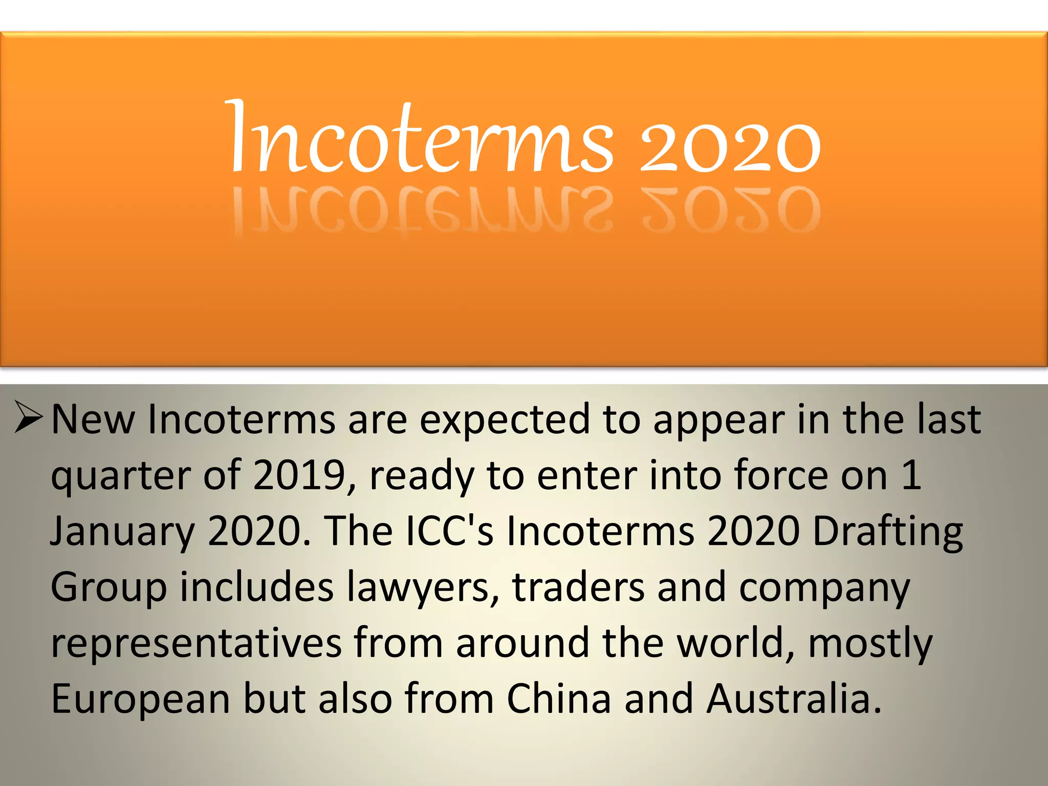 Incoterms | PPTX