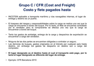 INCOTERMS explicación sencilla diferencias | PDF