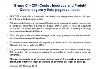 INCOTERMS explicación sencilla diferencias | PDF