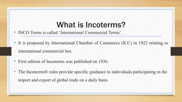 INCO terms by Shahnawaz | PPT