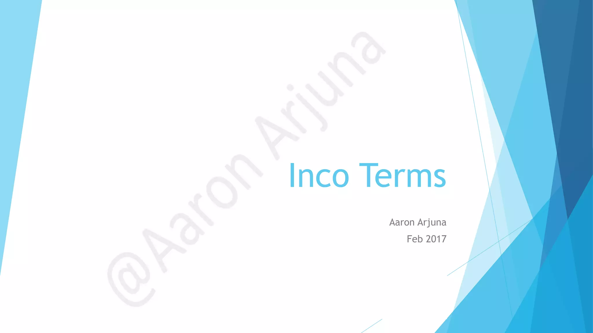 Basic Inco Terms | PPTX