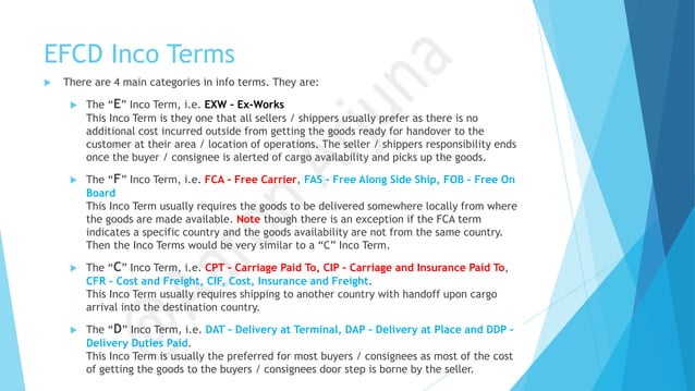Basic Inco Terms | PPTX