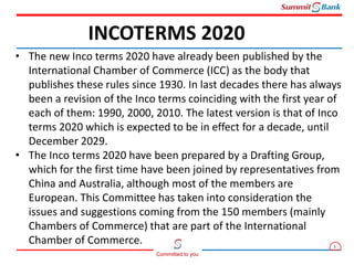 INCO Terms 2020: Unit 4 | PPTX