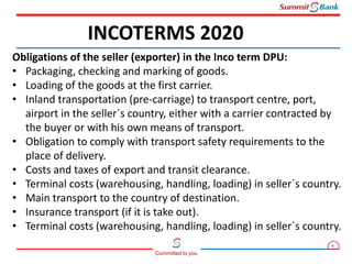 INCO Terms 2020: Unit 4 | PPTX