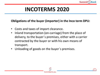 INCO Terms 2020: Unit 4 | PPTX