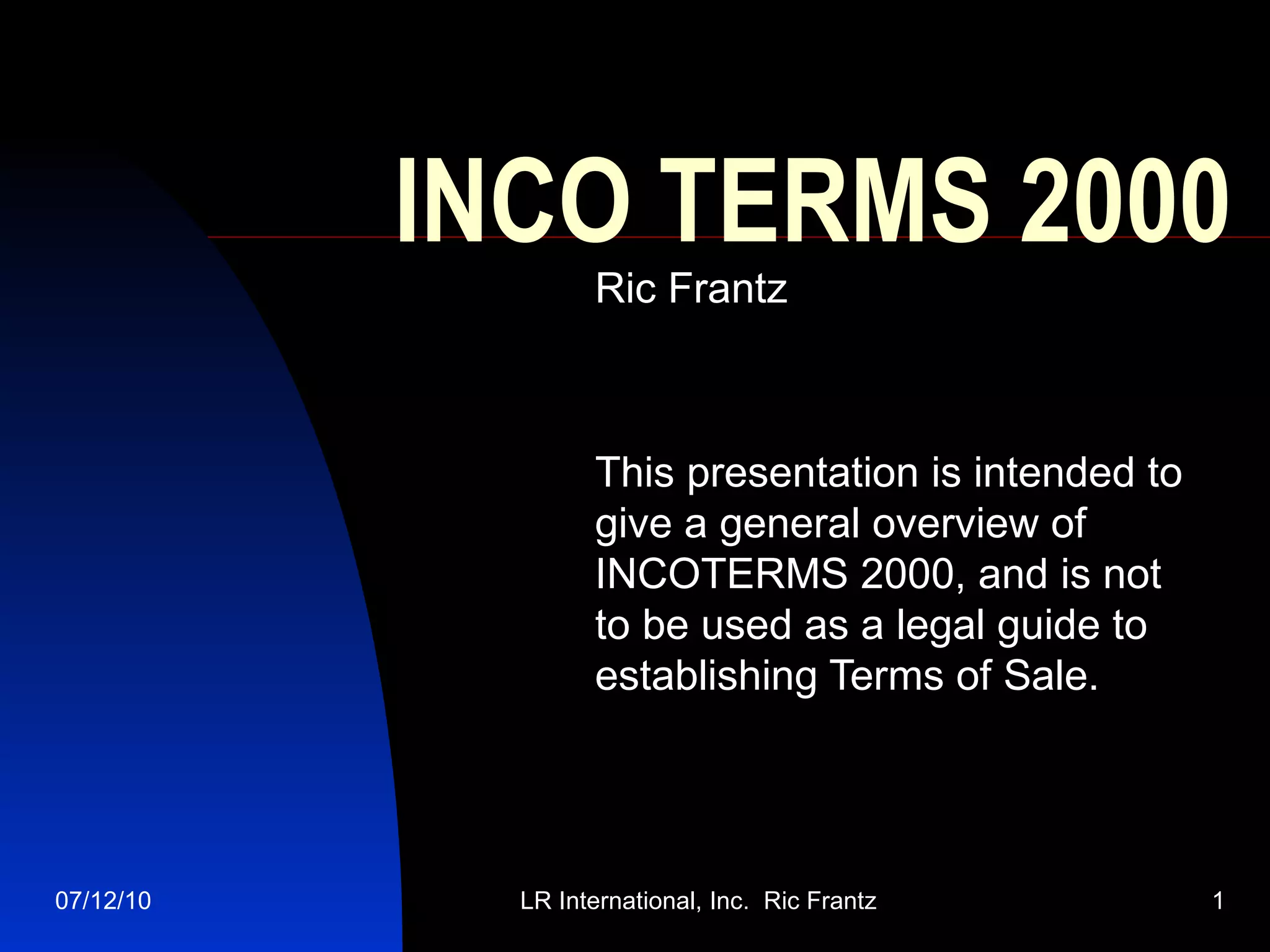 Inco terms 2000 | PPT