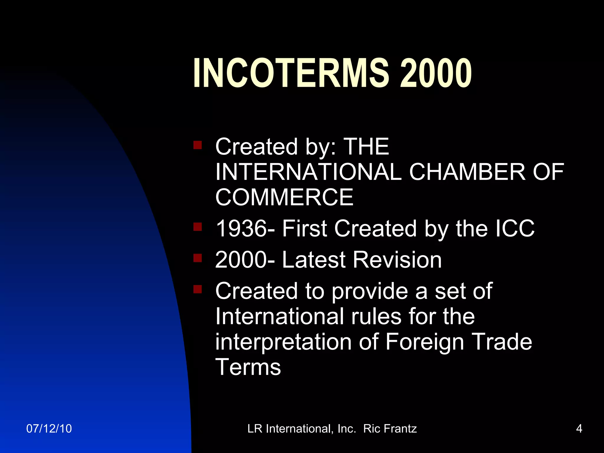 Inco terms 2000 | PPT