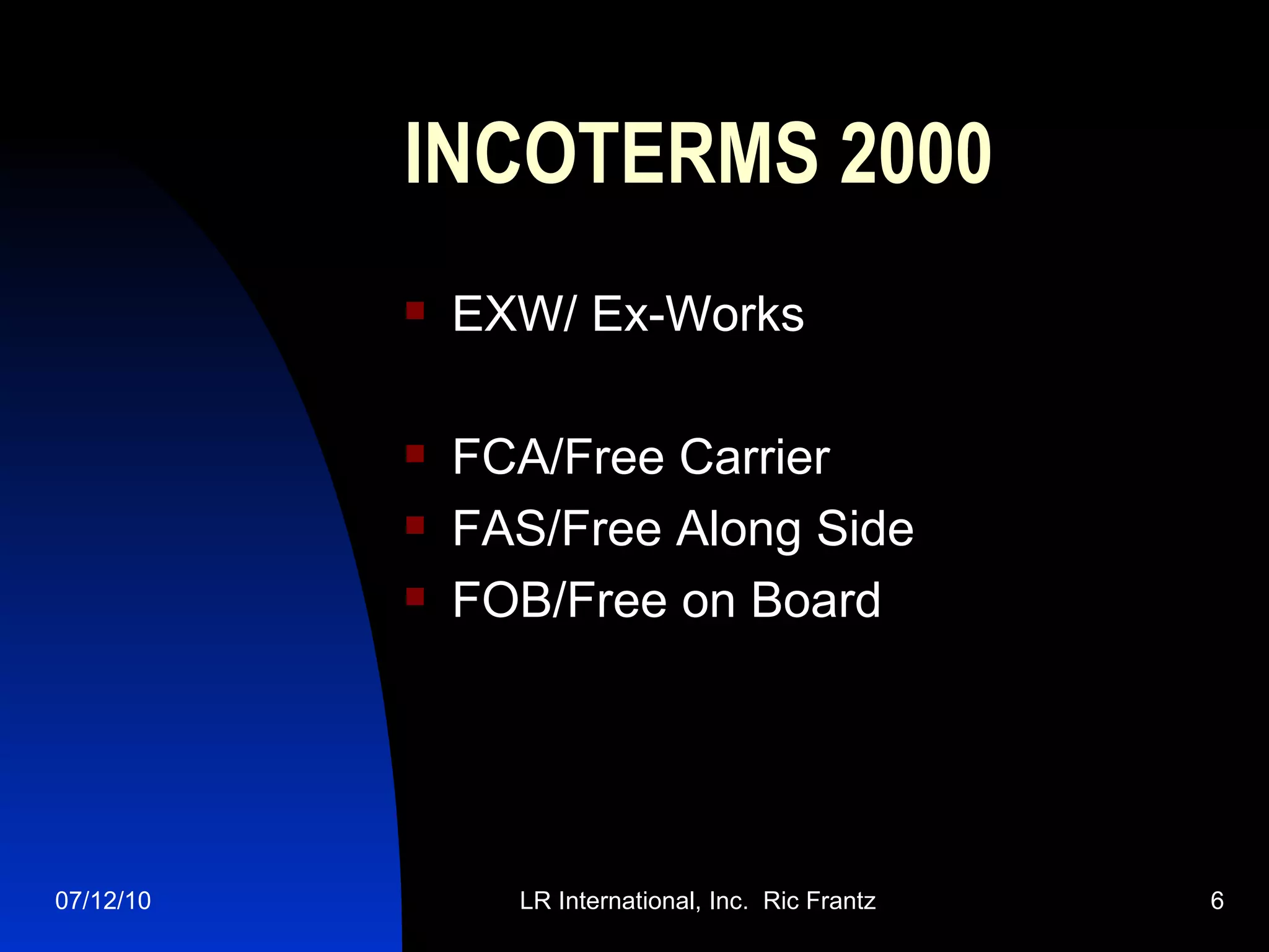 Inco terms 2000 | PPT