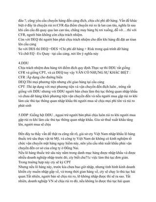 Incoterms2000( lưu ý) | PDF