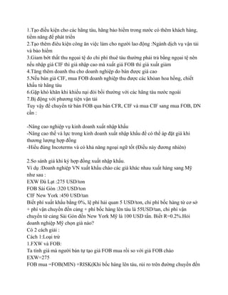 Incoterms2000( lưu ý) | PDF
