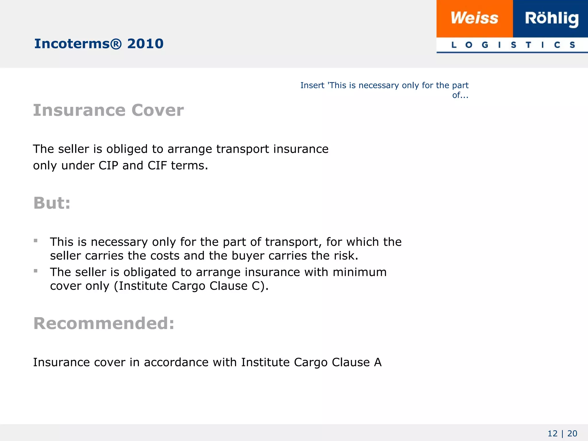 Incoterms 2010 weiss-rohlig_0 | PPT