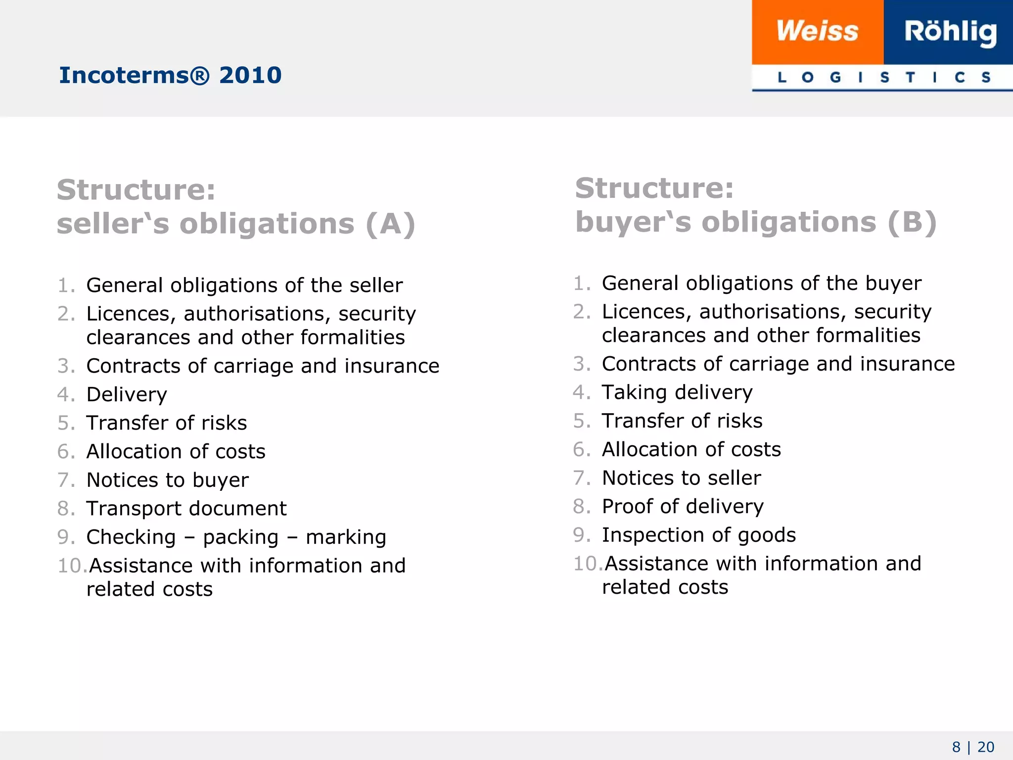 Incoterms 2010 weiss-rohlig_0 | PPT