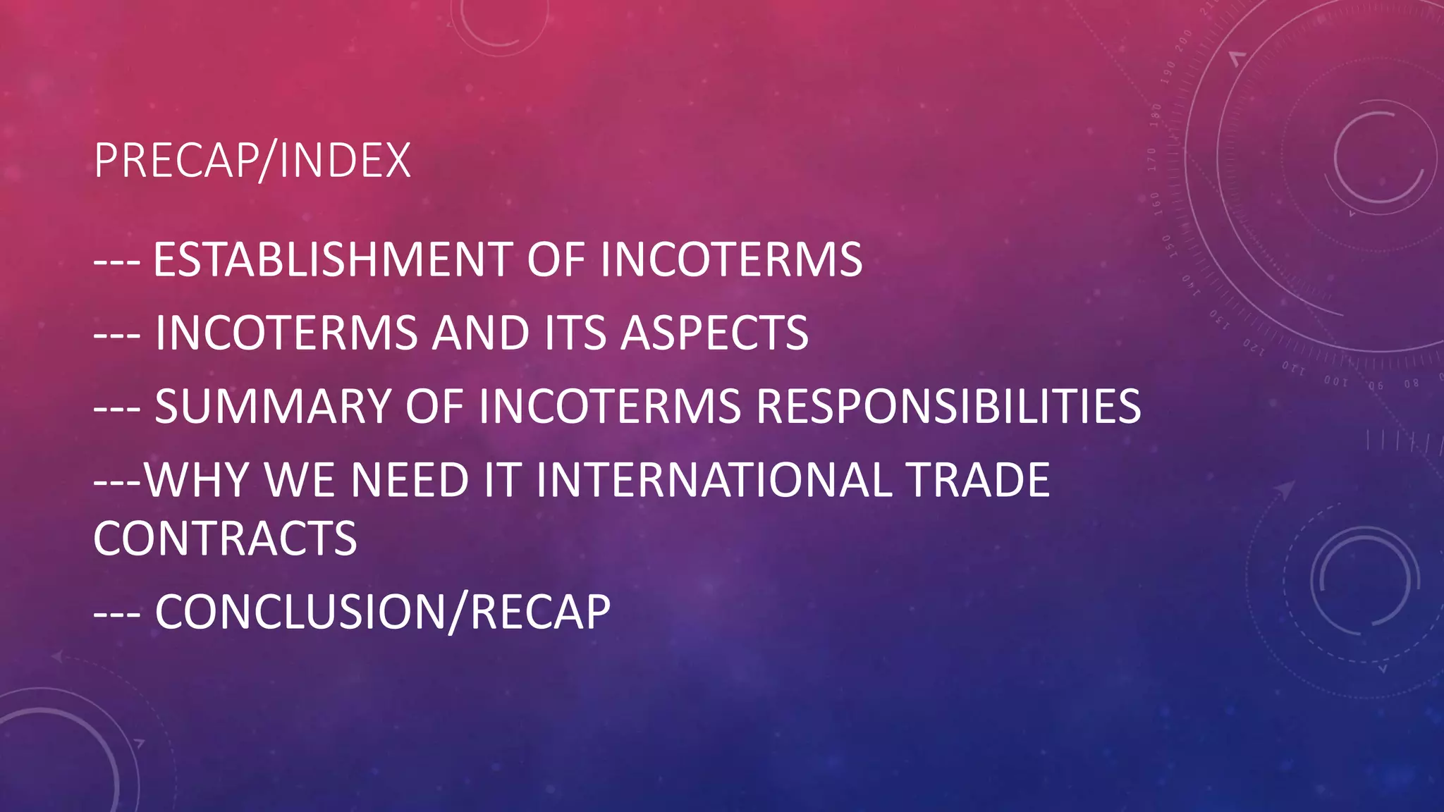 Incoterms finalized | PPTX