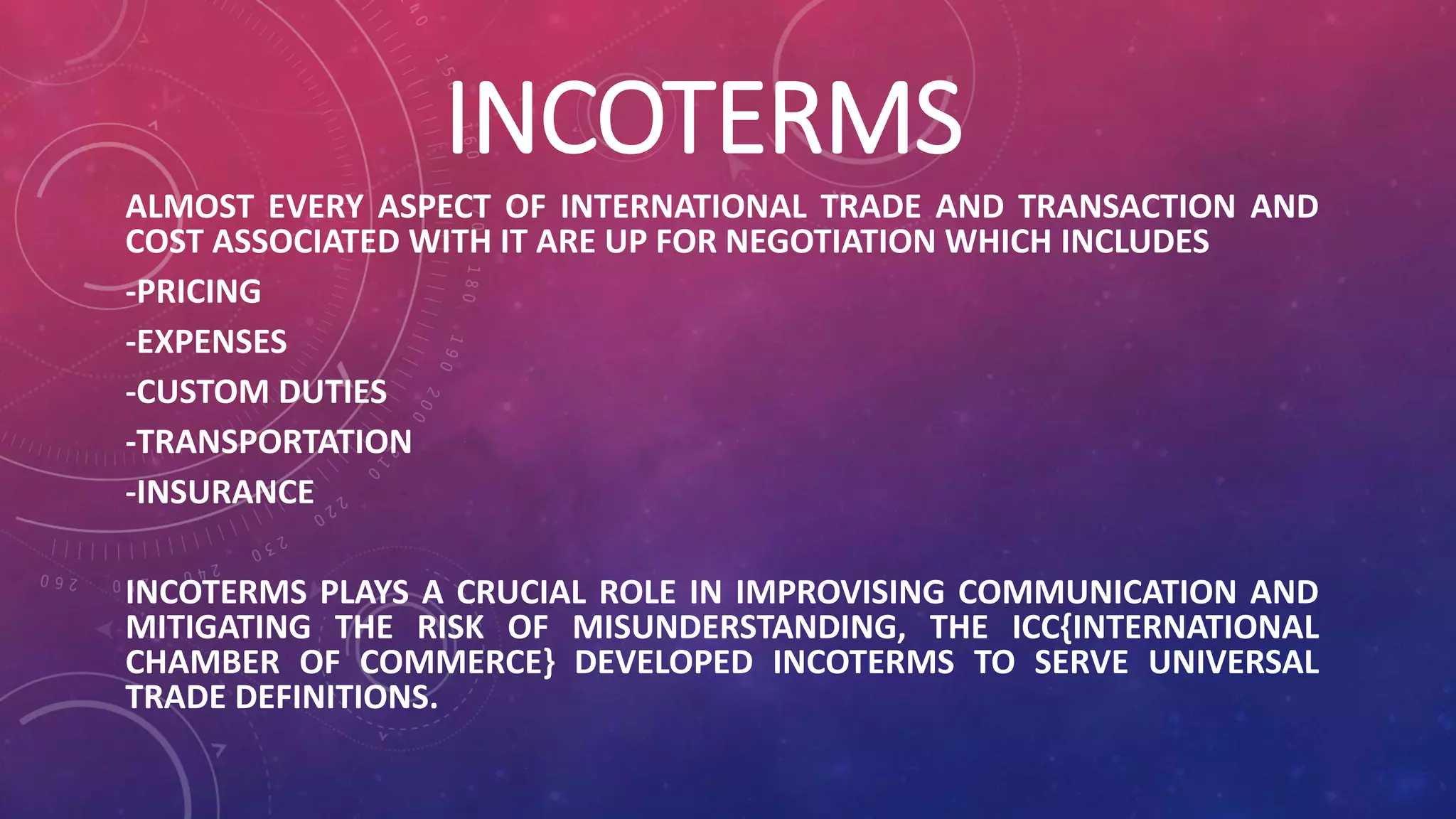 Incoterms finalized | PPTX