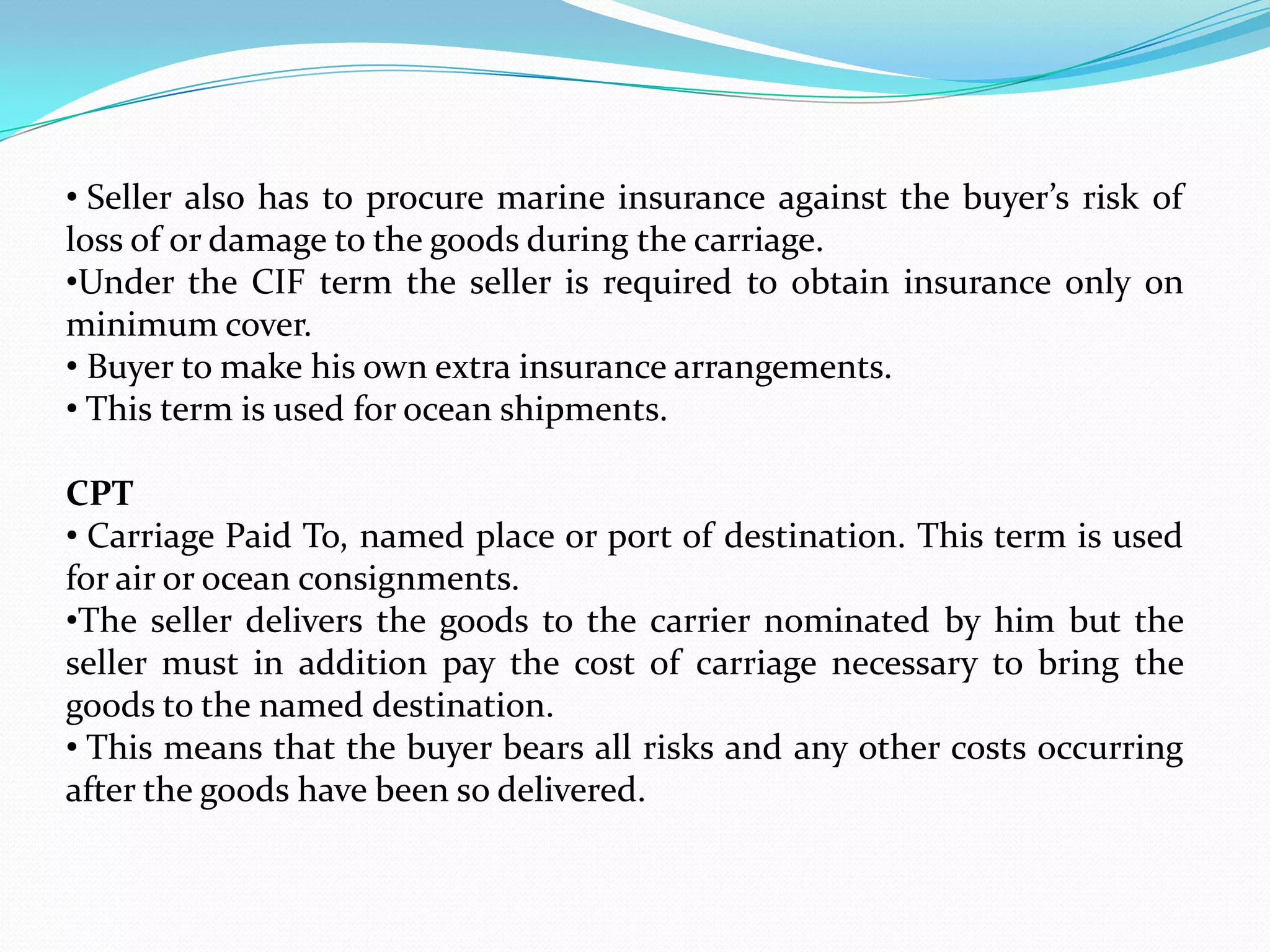 Inco Terms Ppt | PDF