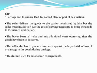 Inco Terms Ppt | PDF